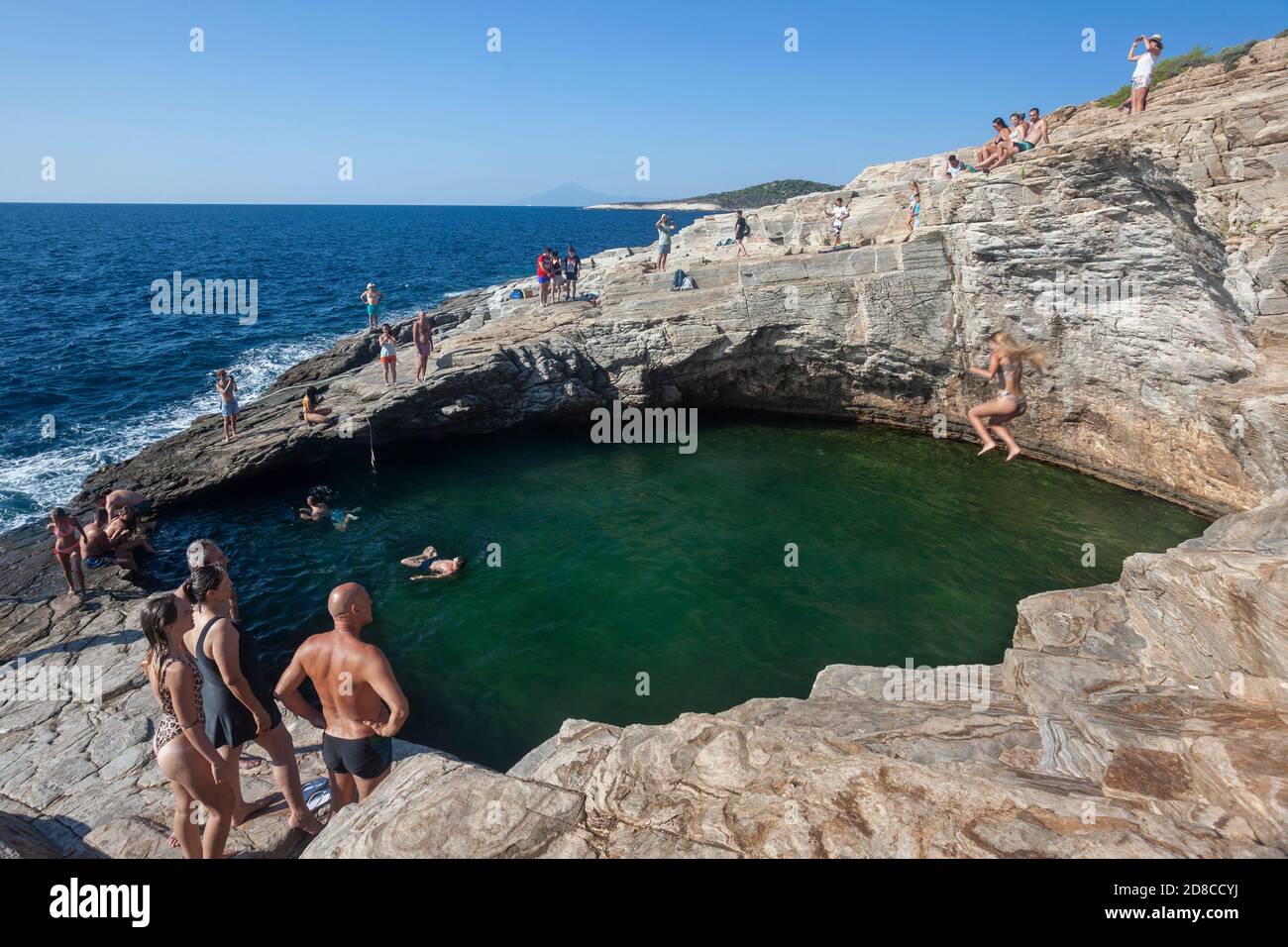 Beaches of Greece, Giola Lagoon, natural sea water pool, Thassos island ...