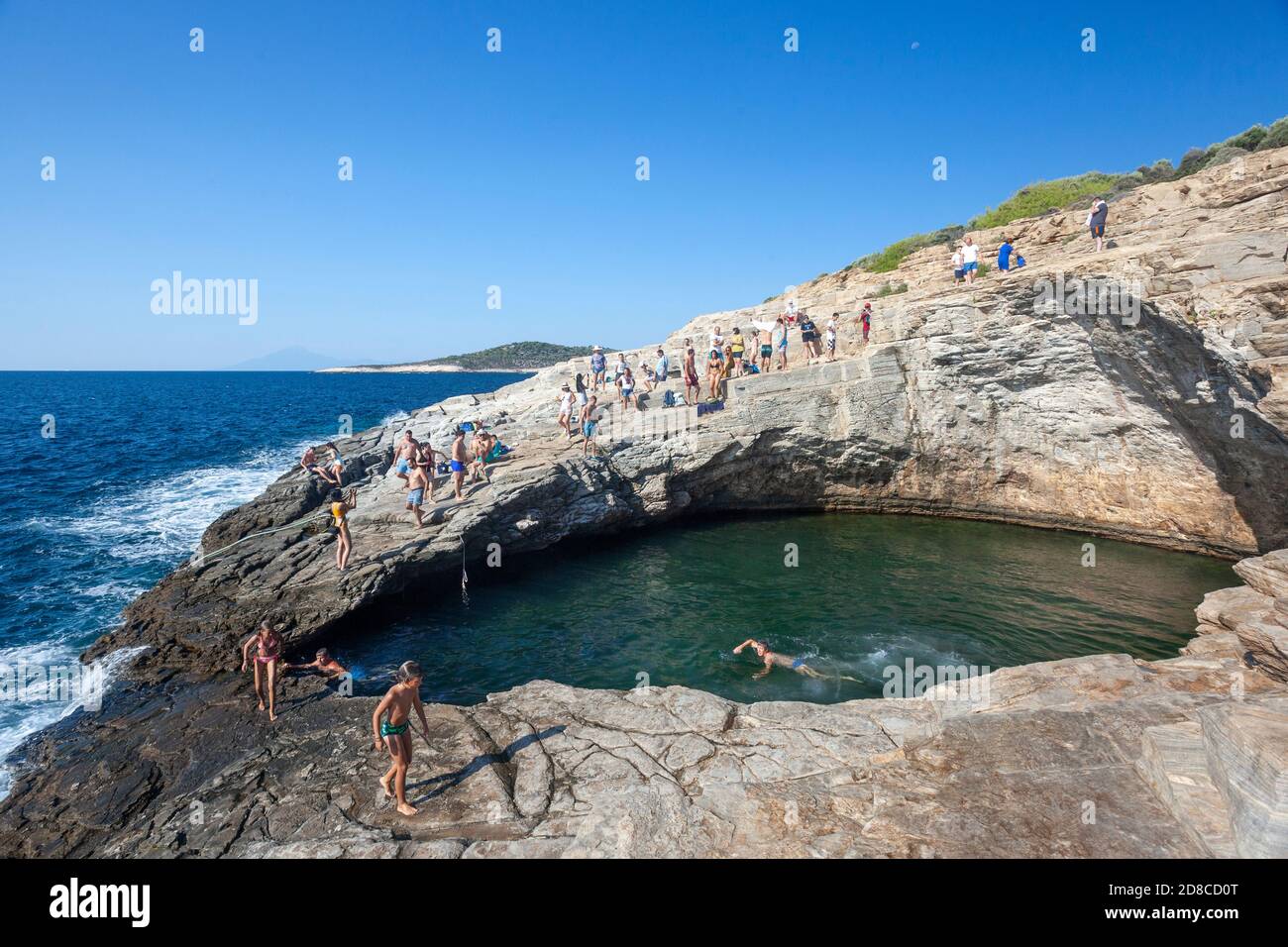 Beaches of Greece, Giola Lagoon, natural sea water pool, Thassos island ...