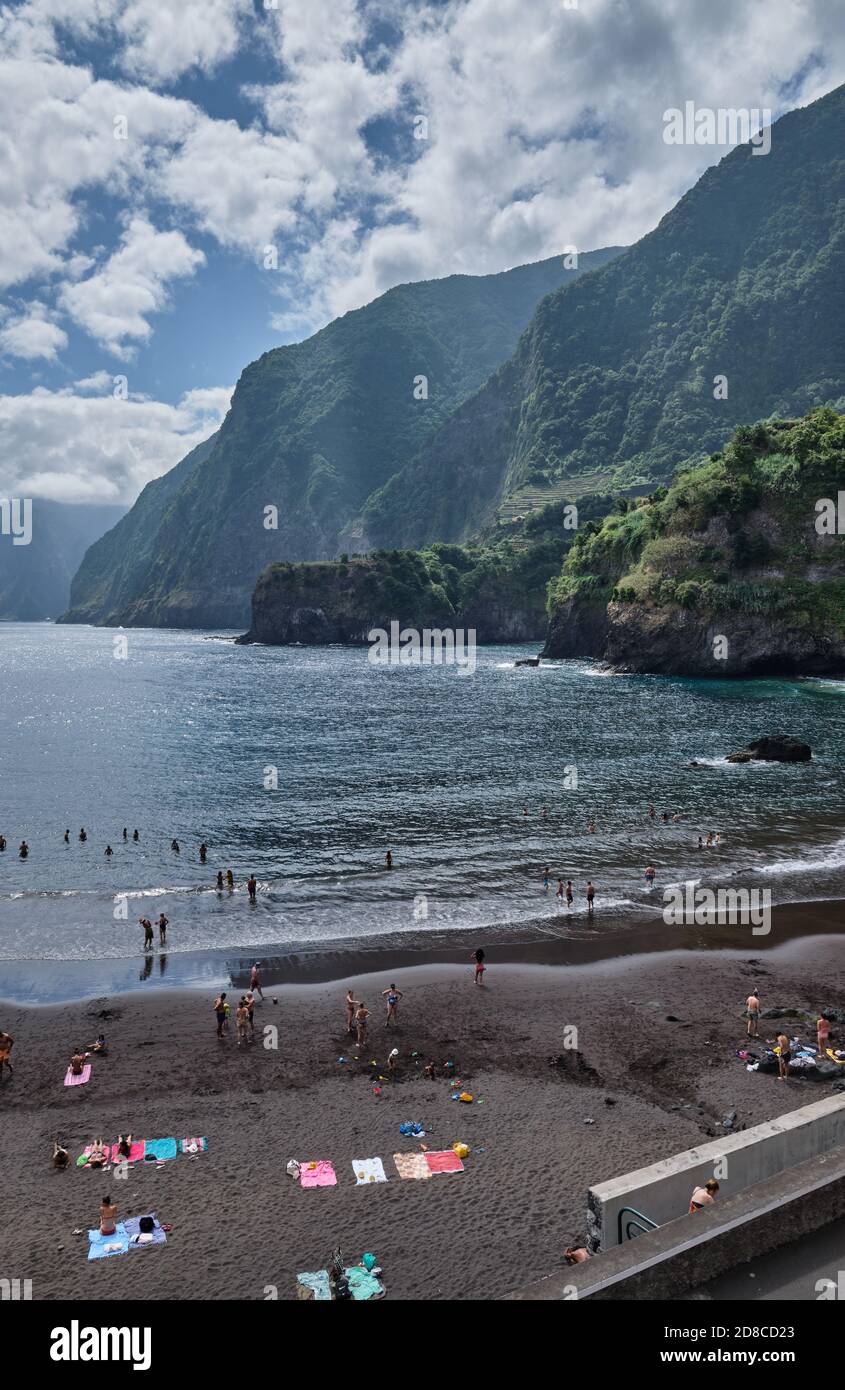 Seixal beach - North side of Madeira Island Stock Photo - Alamy