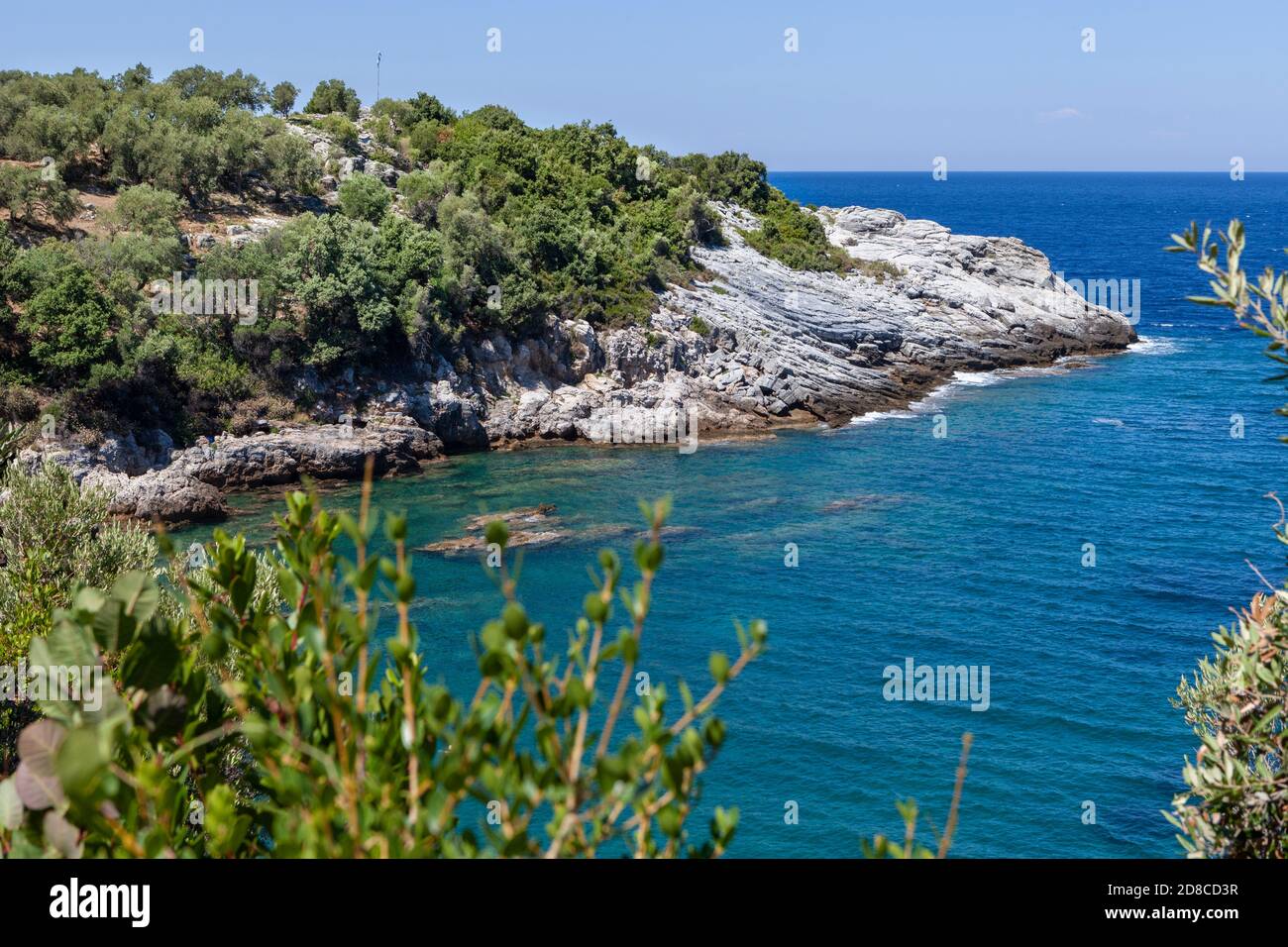 Beaches of Greece, Lampinou beach, Pelion, Volos district, Greece Stock ...