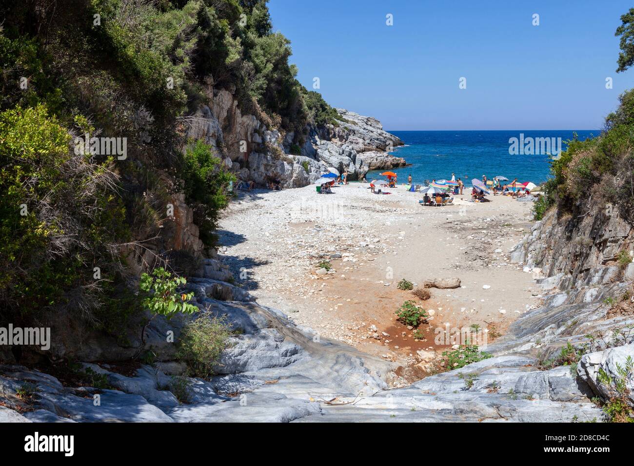 Beaches of Greece, Lampinou beach, Pelion, Volos district, Greece Stock ...