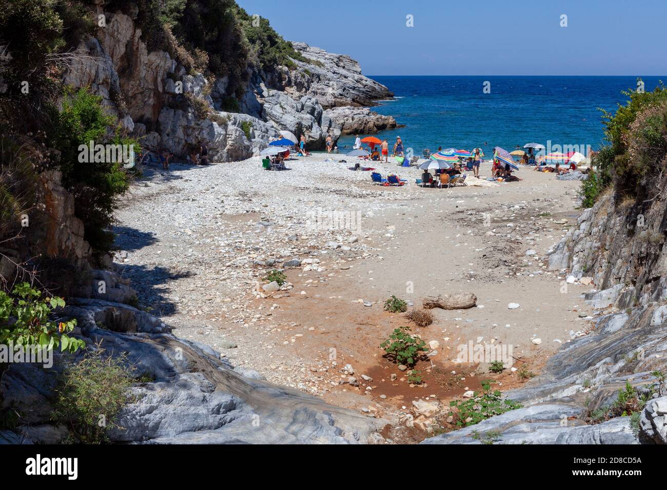 Beaches of Greece, Lampinou beach, Pelion, Volos district, Greece Stock ...