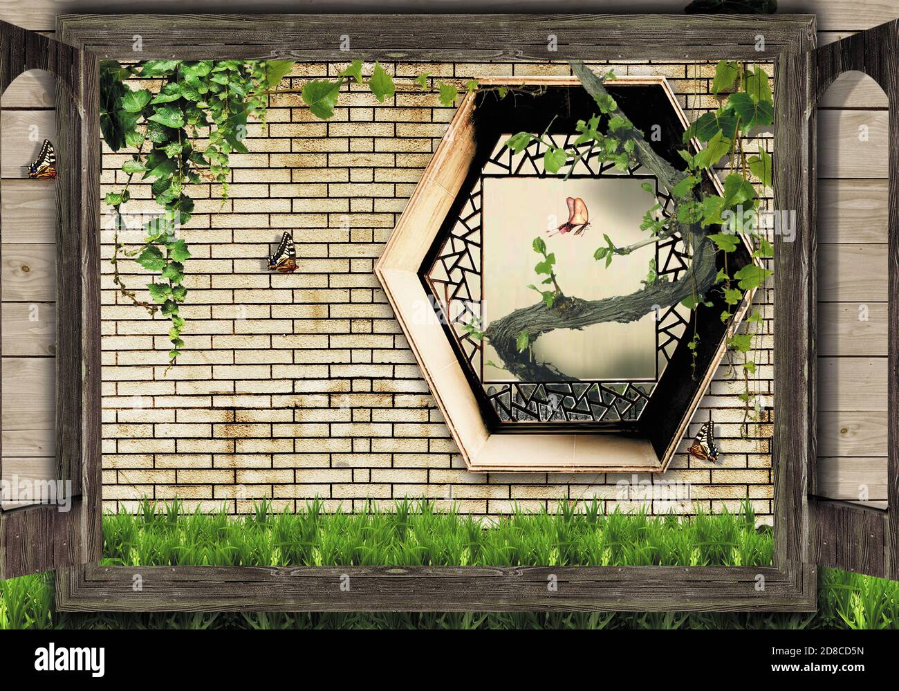 3d wallpaper design and beautiful wall brick background Stock Photo - Alamy