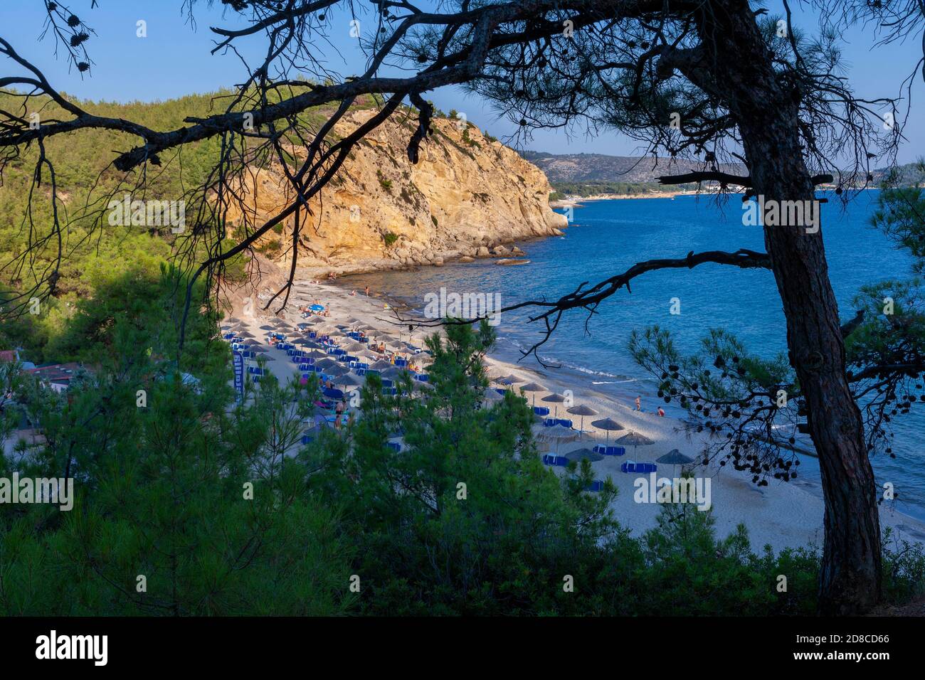 Beaches of Greece, Metalia beach from above, Thasos, Greece Stock Photo ...