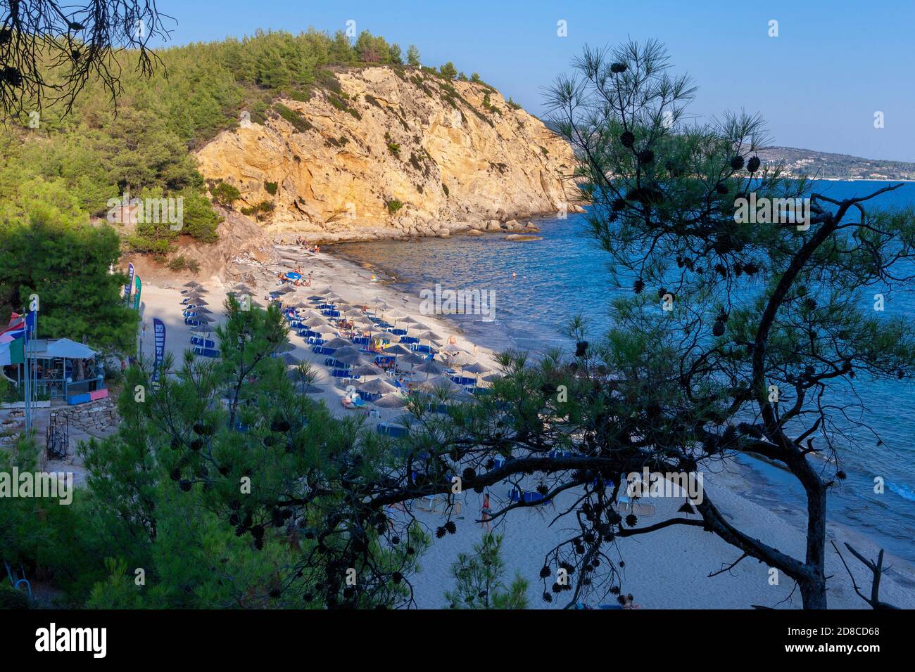 Beaches of Greece, Metalia beach from above, Thasos, Greece Stock Photo ...