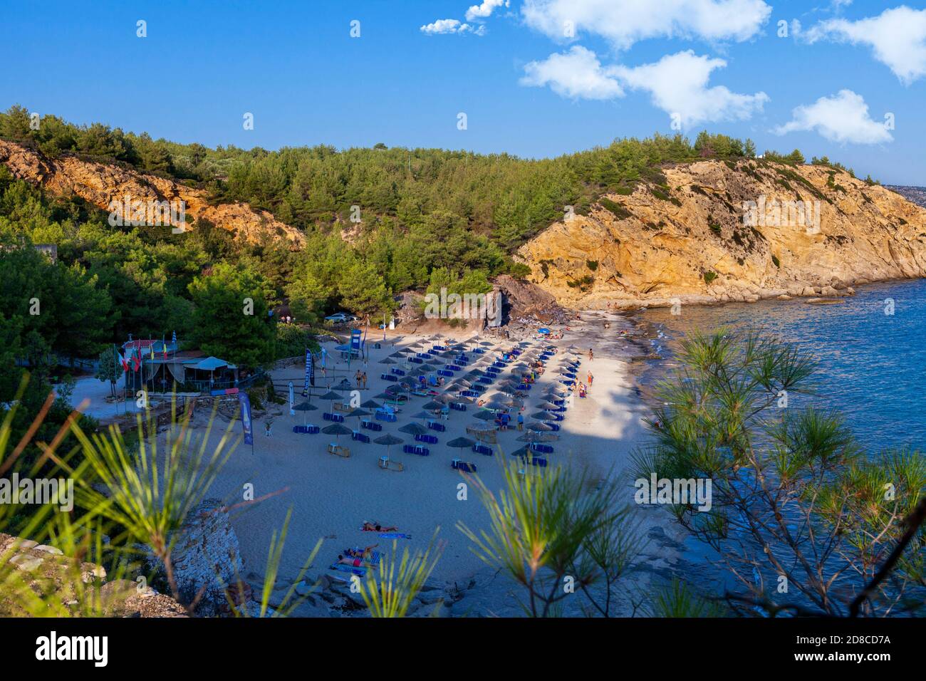 Beaches of Greece, Metalia beach from above, Thasos, Greece Stock Photo ...