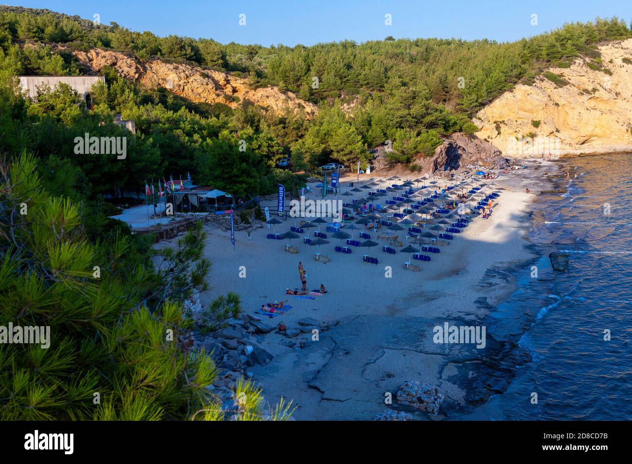 Beaches of Greece, Metalia beach from above, Thasos, Greece Stock Photo ...