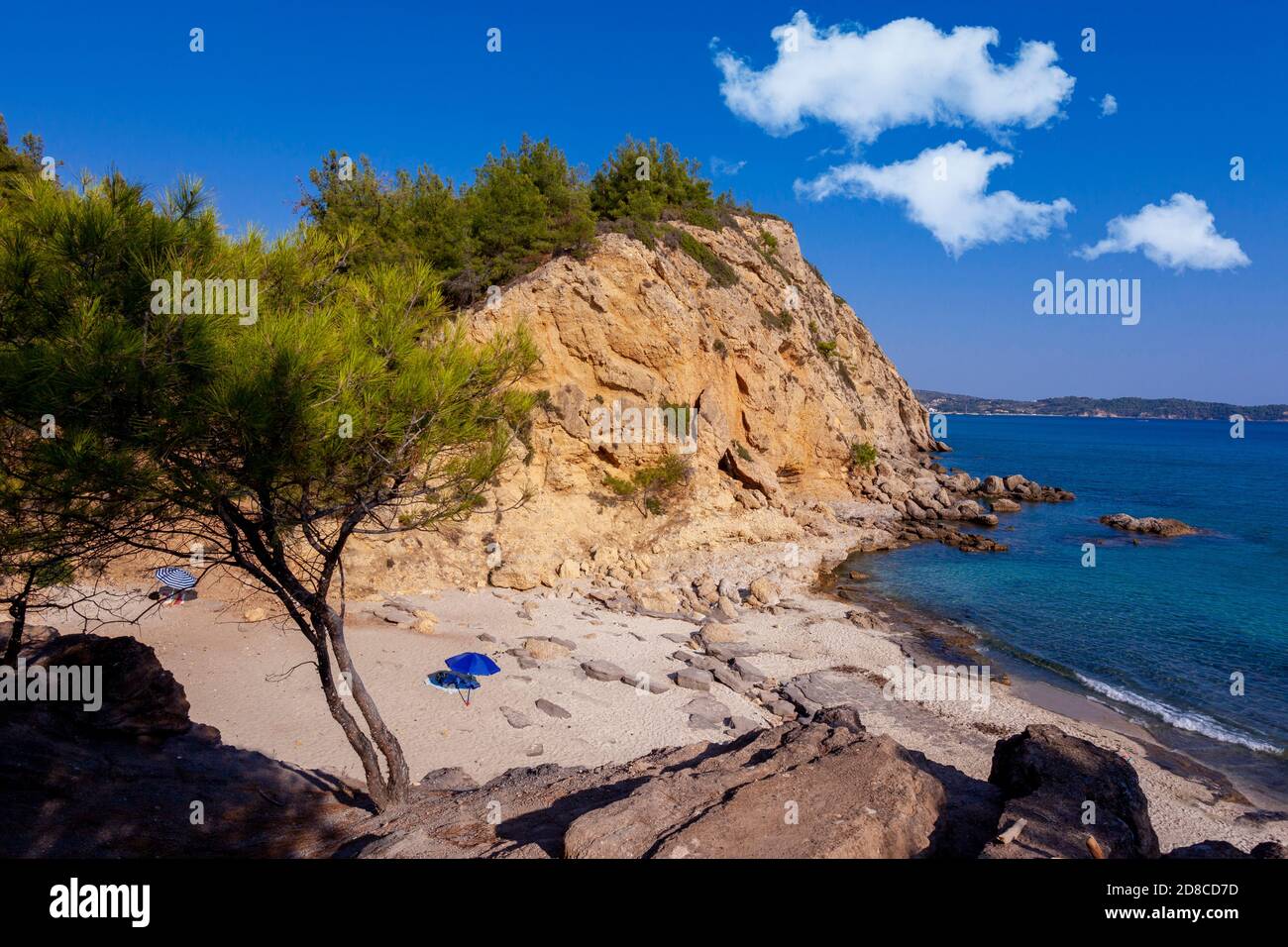 Beaches of Greece, Metalia beach from above, Thasos, Greece Stock Photo ...