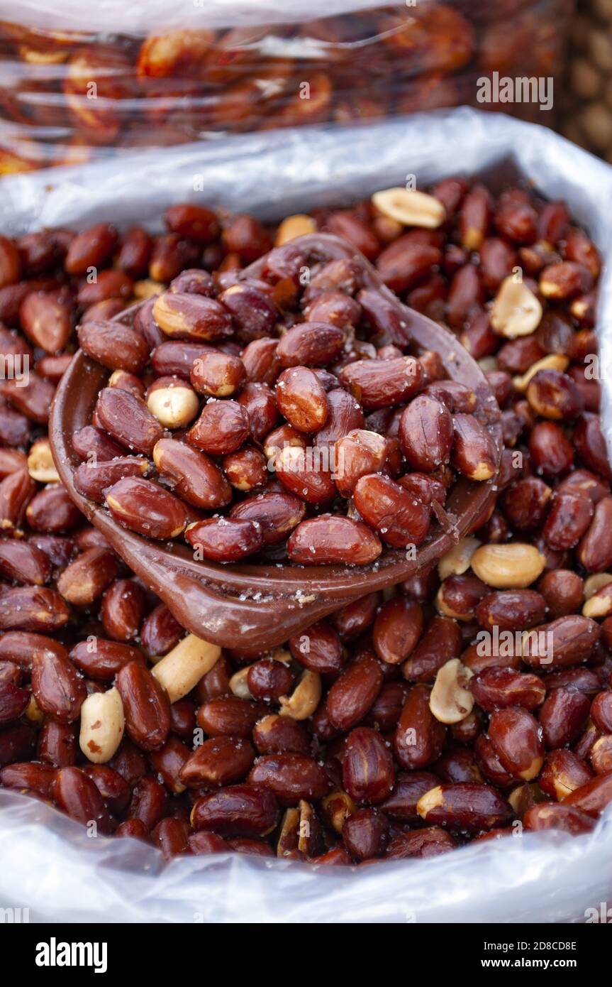 Bunch of sweet nuts in a local market Stock Photo - Alamy