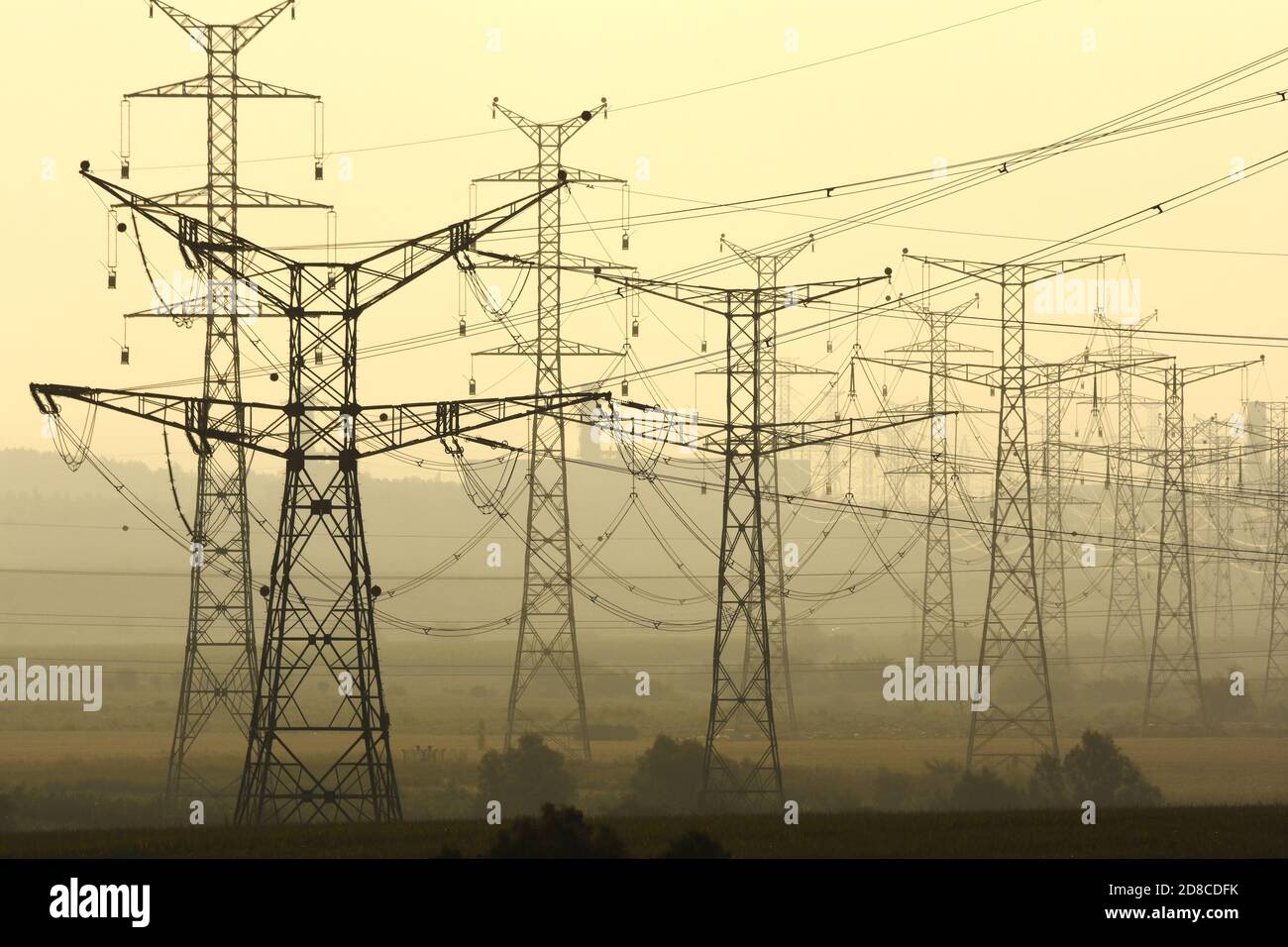 Electricity distribution substation pylons hi-res stock photography and ...