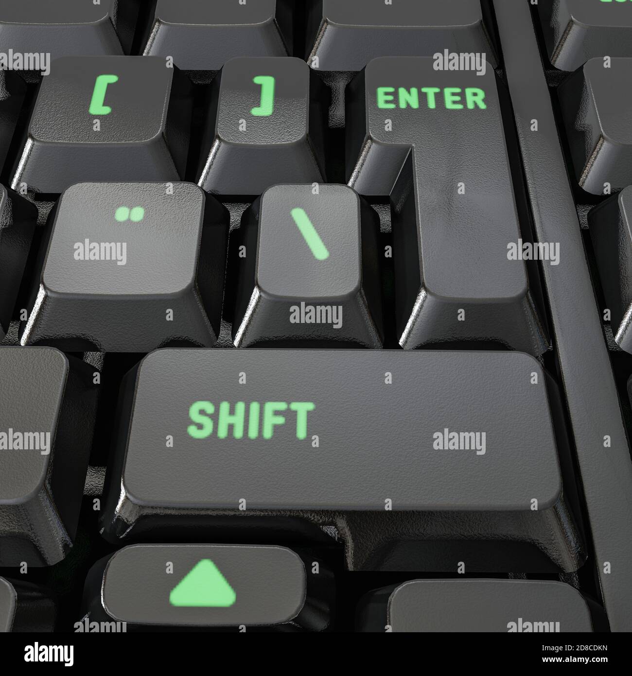 modern computer keyboard close up 3d illustration Stock Photo - Alamy