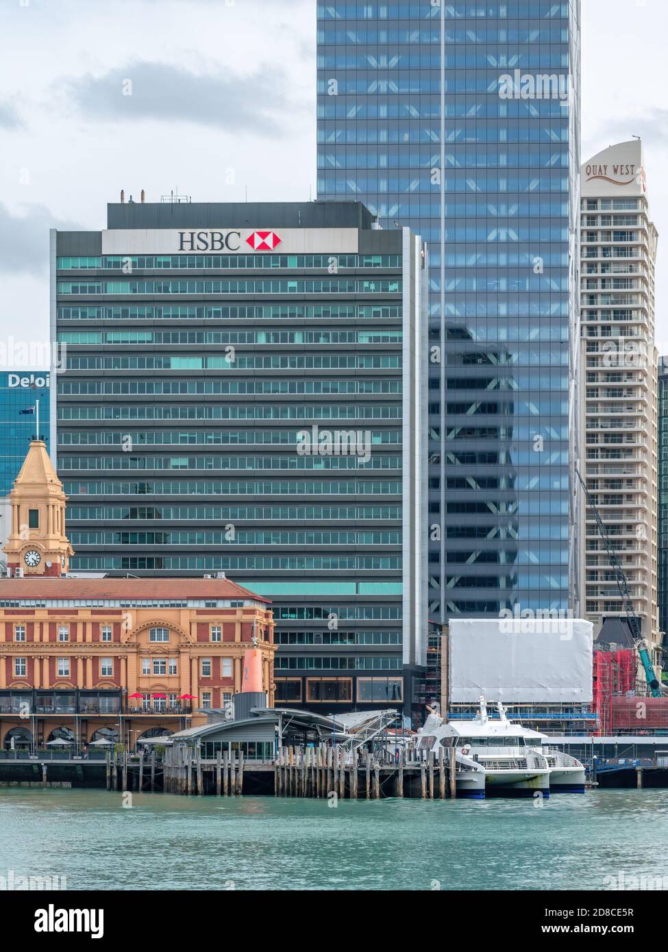 AUCKLAND, NEW ZEALAND - Oct 21, 2019: Auckland Ferry Terminal and HSBC ...