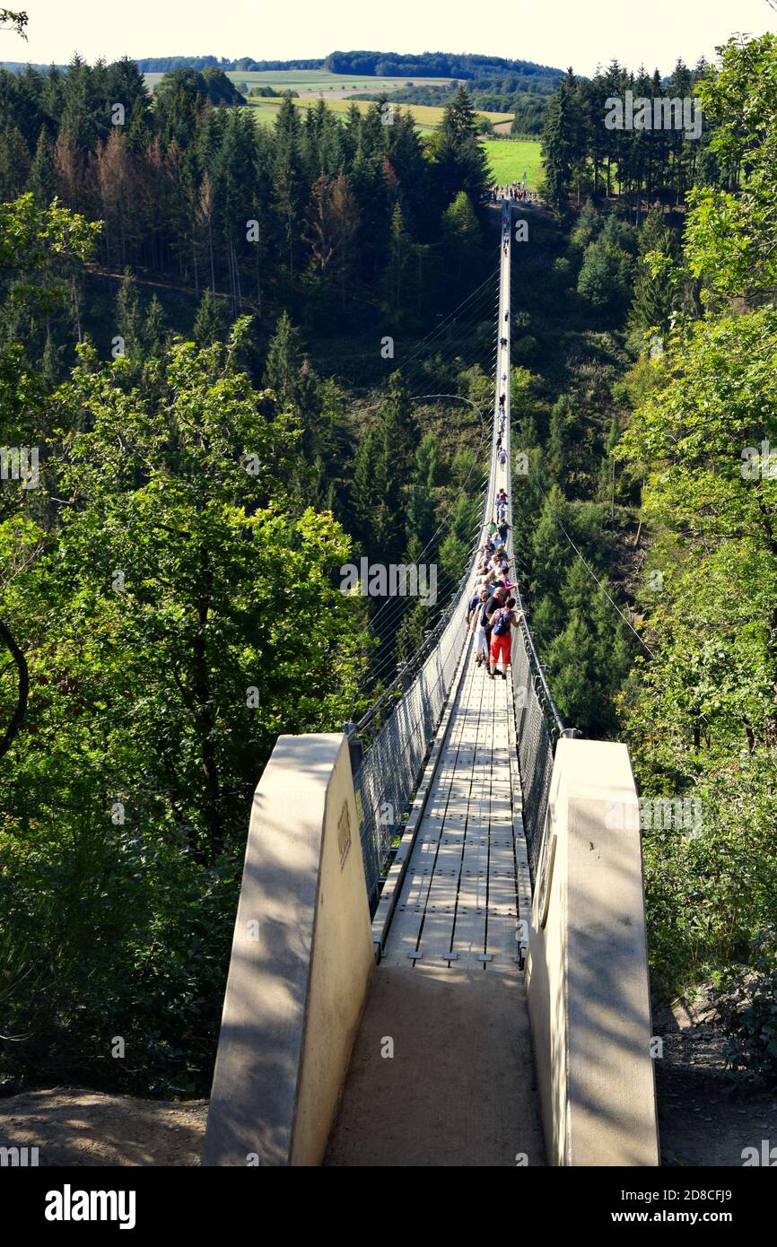 Geierlay - Suspension Bridge in western Germany Stock Photo - Alamy