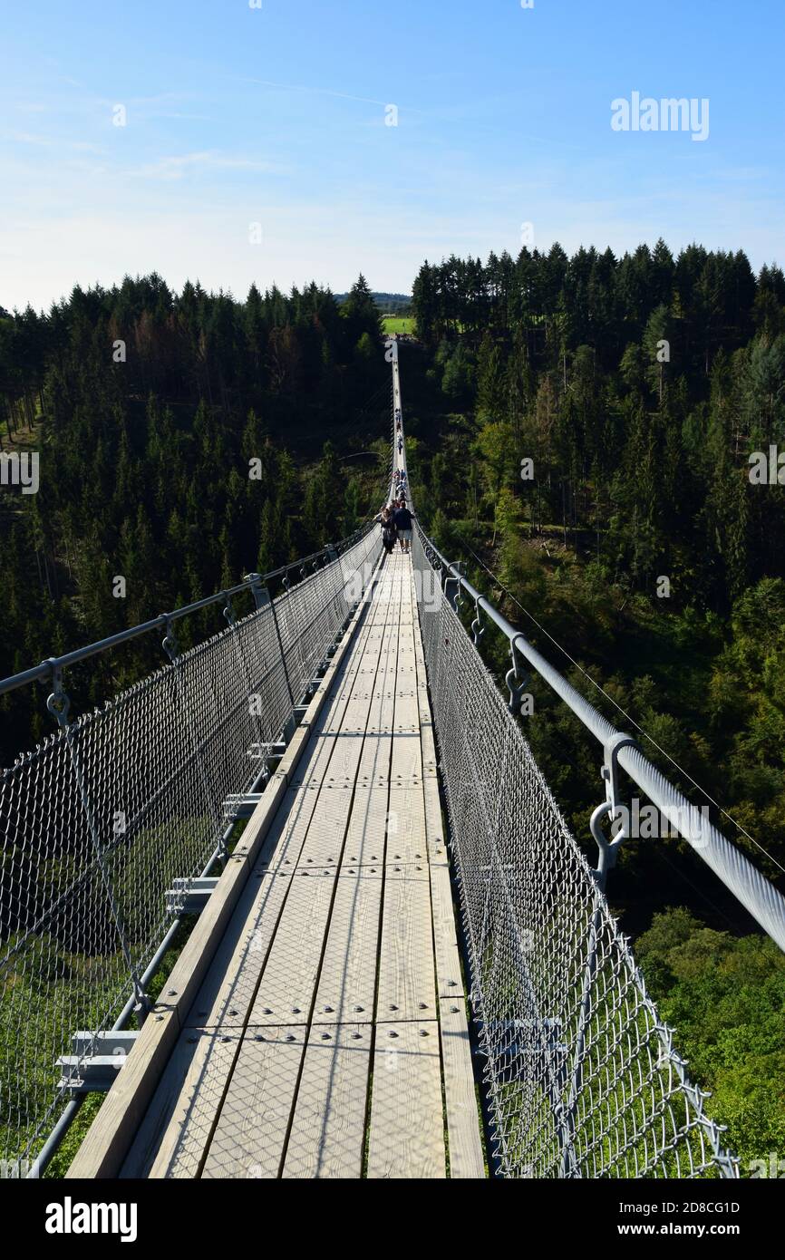 Geierlay - Suspension Bridge in western Germany Stock Photo - Alamy