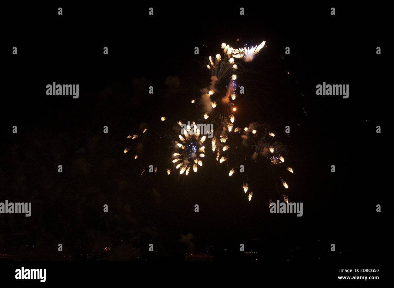 Fireworks in Dubai looking like a flaming bird Stock Photo - Alamy