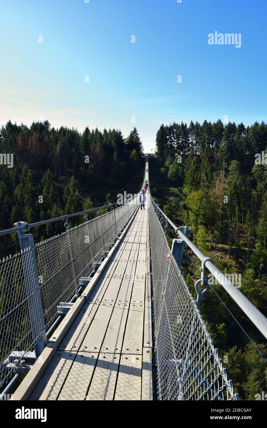 Geierlay - Suspension Bridge in western Germany Stock Photo - Alamy