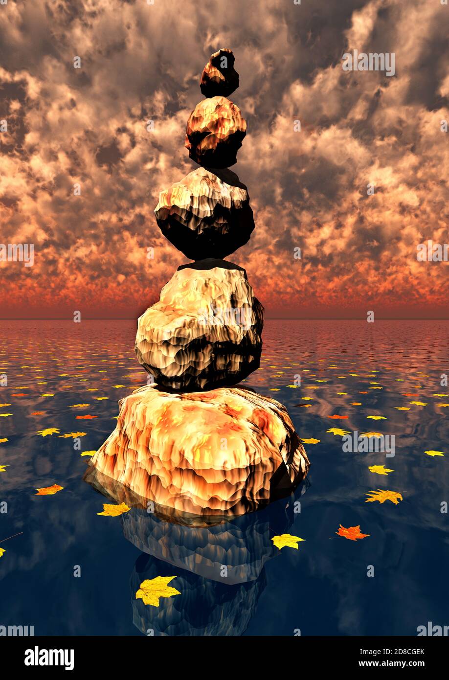 Naturally balanced stones hi-res stock photography and images - Alamy