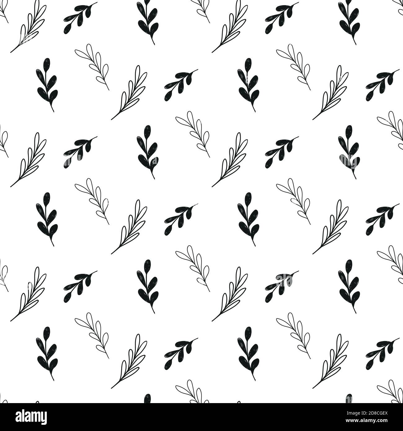 Monochrome plant design Stock Vector Images - Alamy
