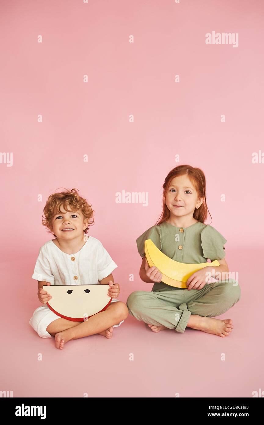 Two happy children Stock Photo - Alamy