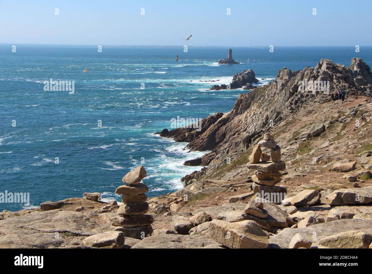 Pointe du Raz and La Vieille lighthouse in Plogoff Stock Photo - Alamy