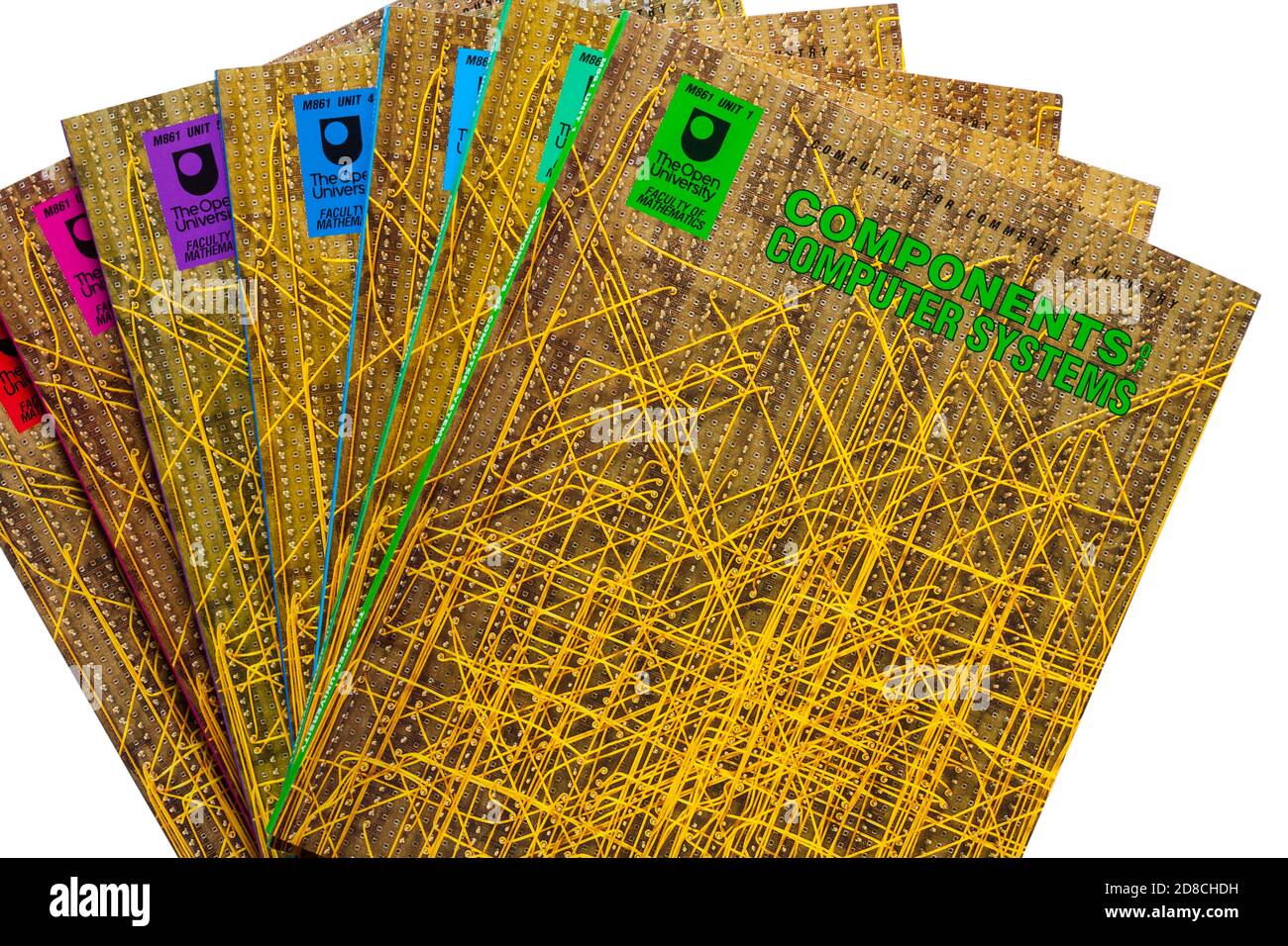 Computer Architecture And Operating Systems Books From The Open University Set On White Background