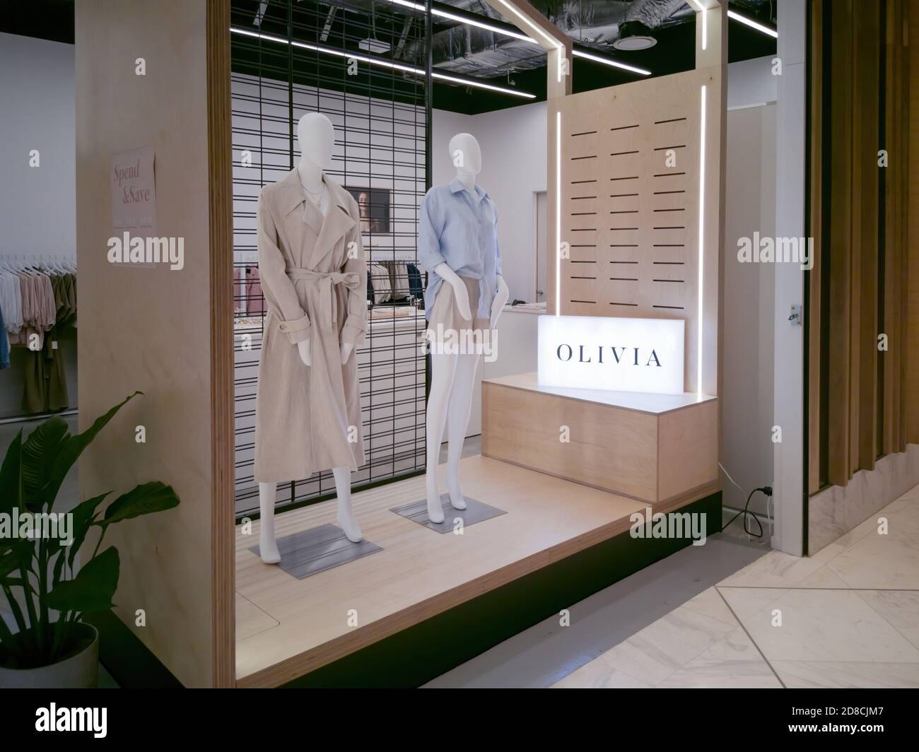 AUCKLAND, NEW ZEALAND - Oct 07, 2019: View of Olivia fashion and beauty ...