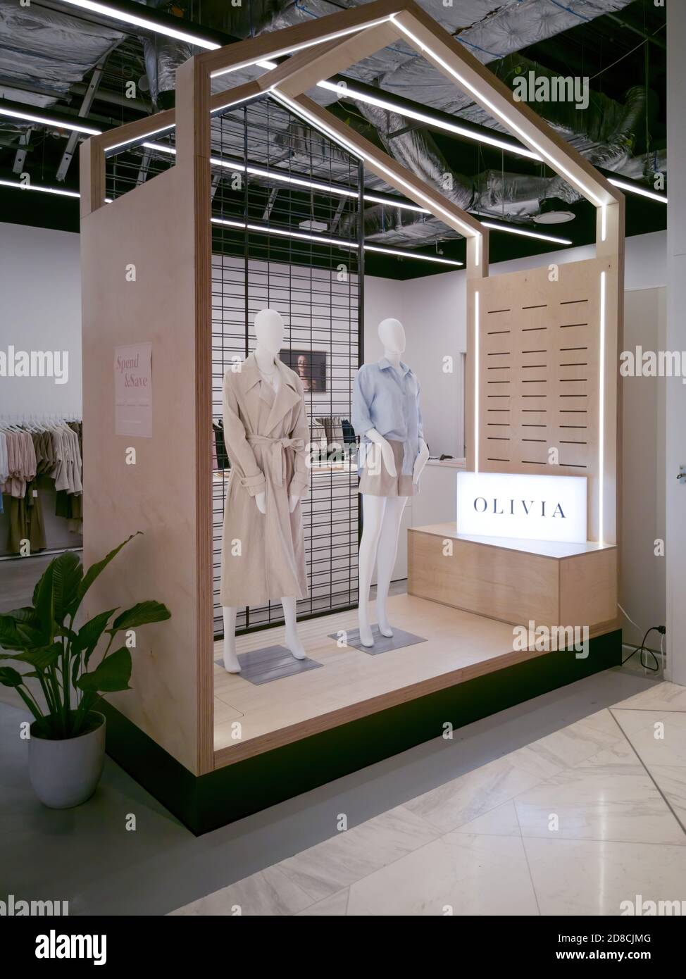 AUCKLAND, NEW ZEALAND - Oct 07, 2019: View of Olivia fashion and beauty ...