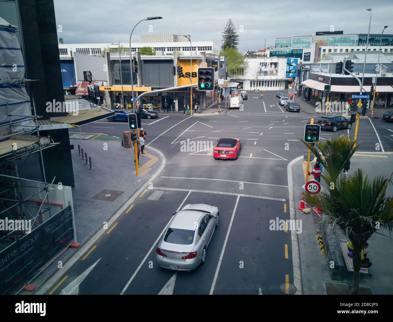 AUCKLAND, NEW ZEALAND - Oct 07, 2019: View of Mortimer Pass from sky ...