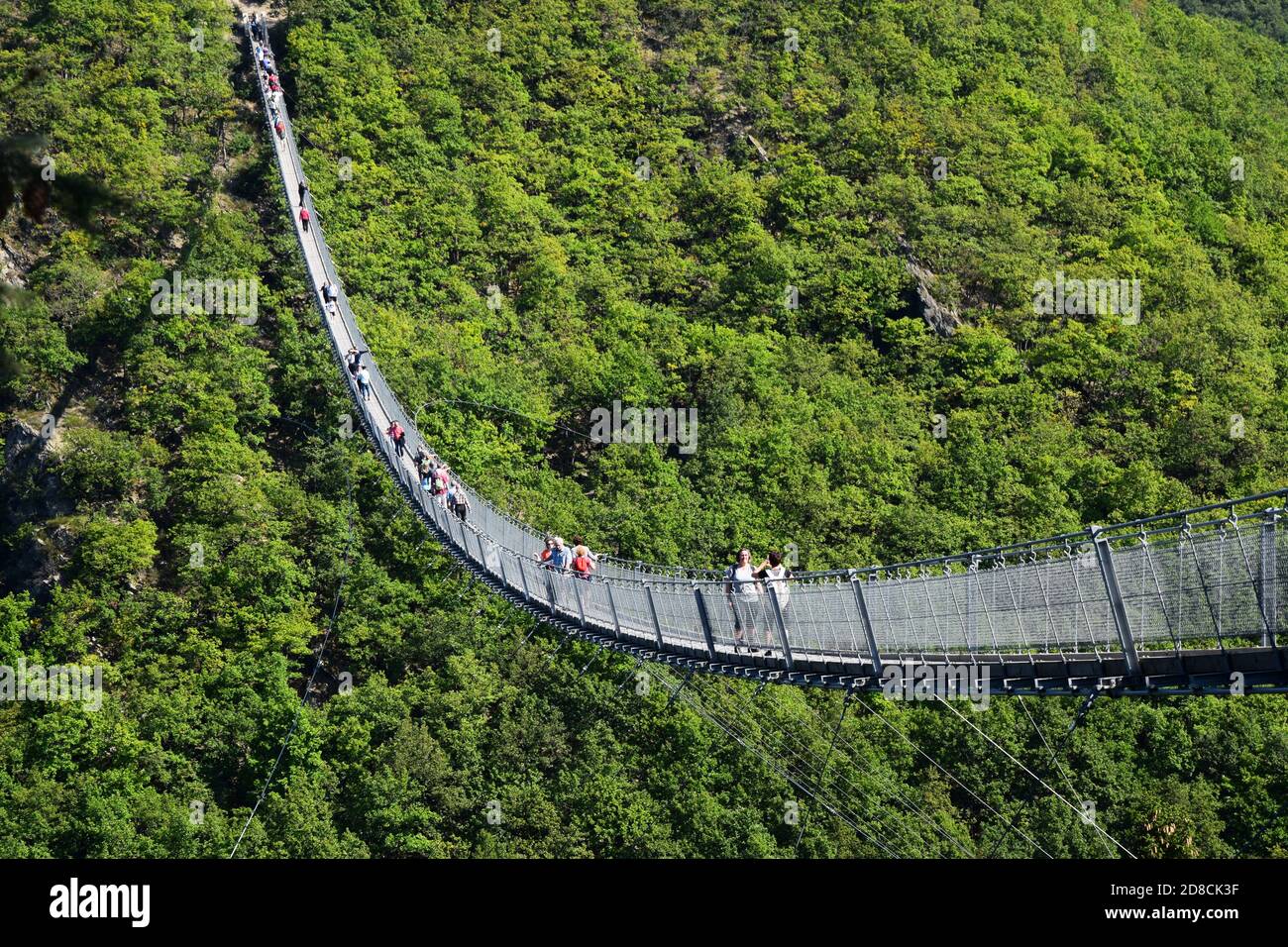 Geierlay - Suspension Bridge in western Germany Stock Photo - Alamy
