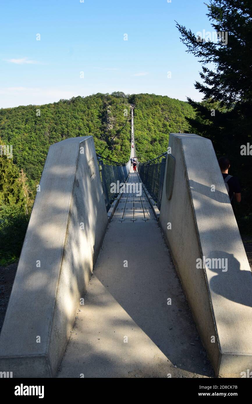 Geierlay - Suspension Bridge in western Germany Stock Photo - Alamy