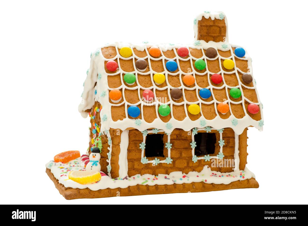 gingerbread house isolated on a white background Stock Photo - Alamy