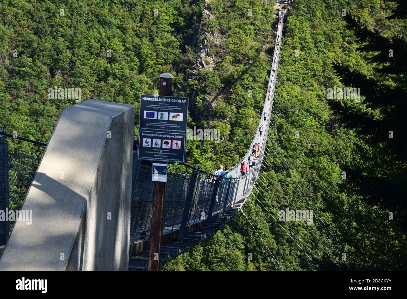 Geierlay - Suspension Bridge in western Germany Stock Photo - Alamy