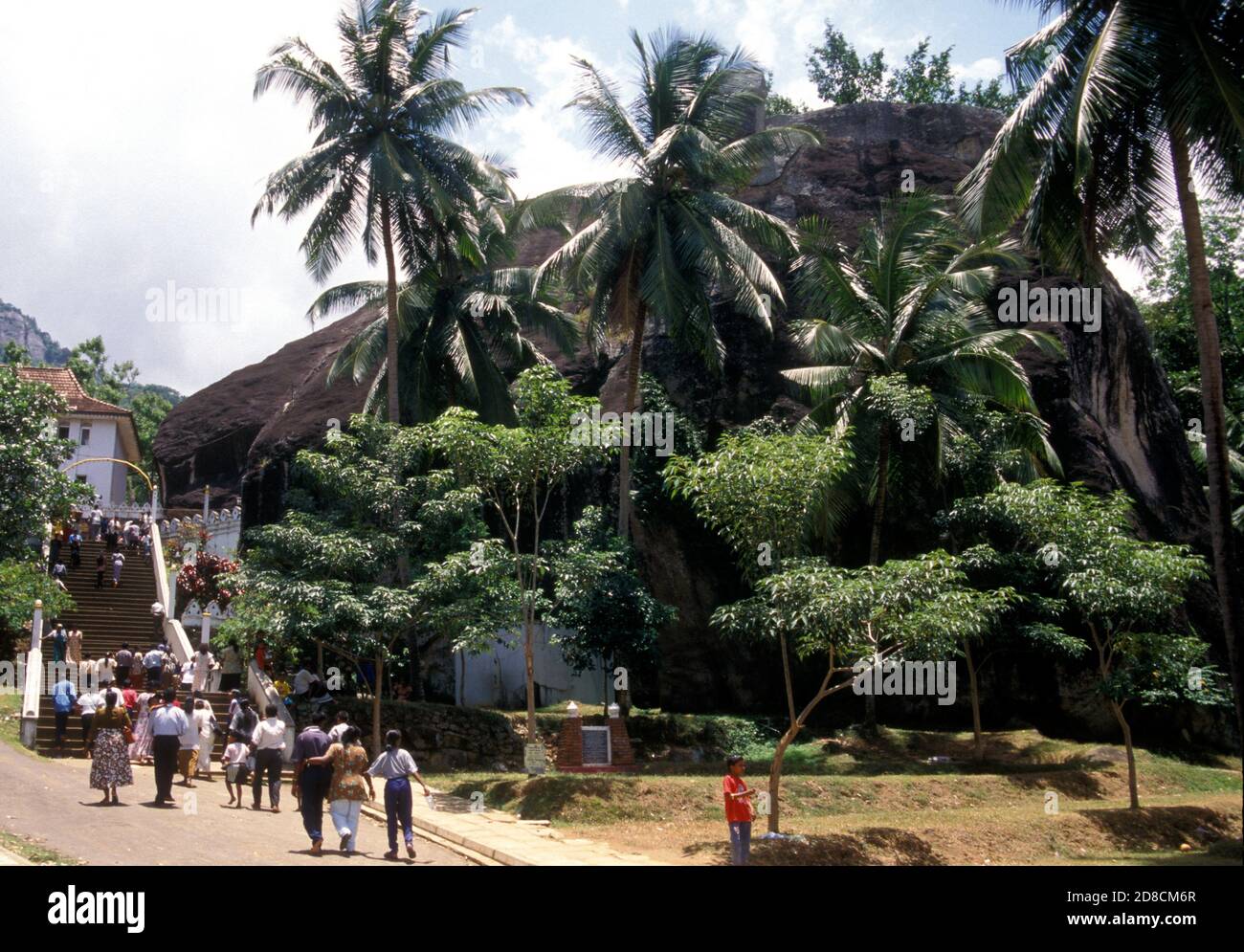 The approach to Aluvihara rock temple, Matale district, Sri Lanka Stock ...