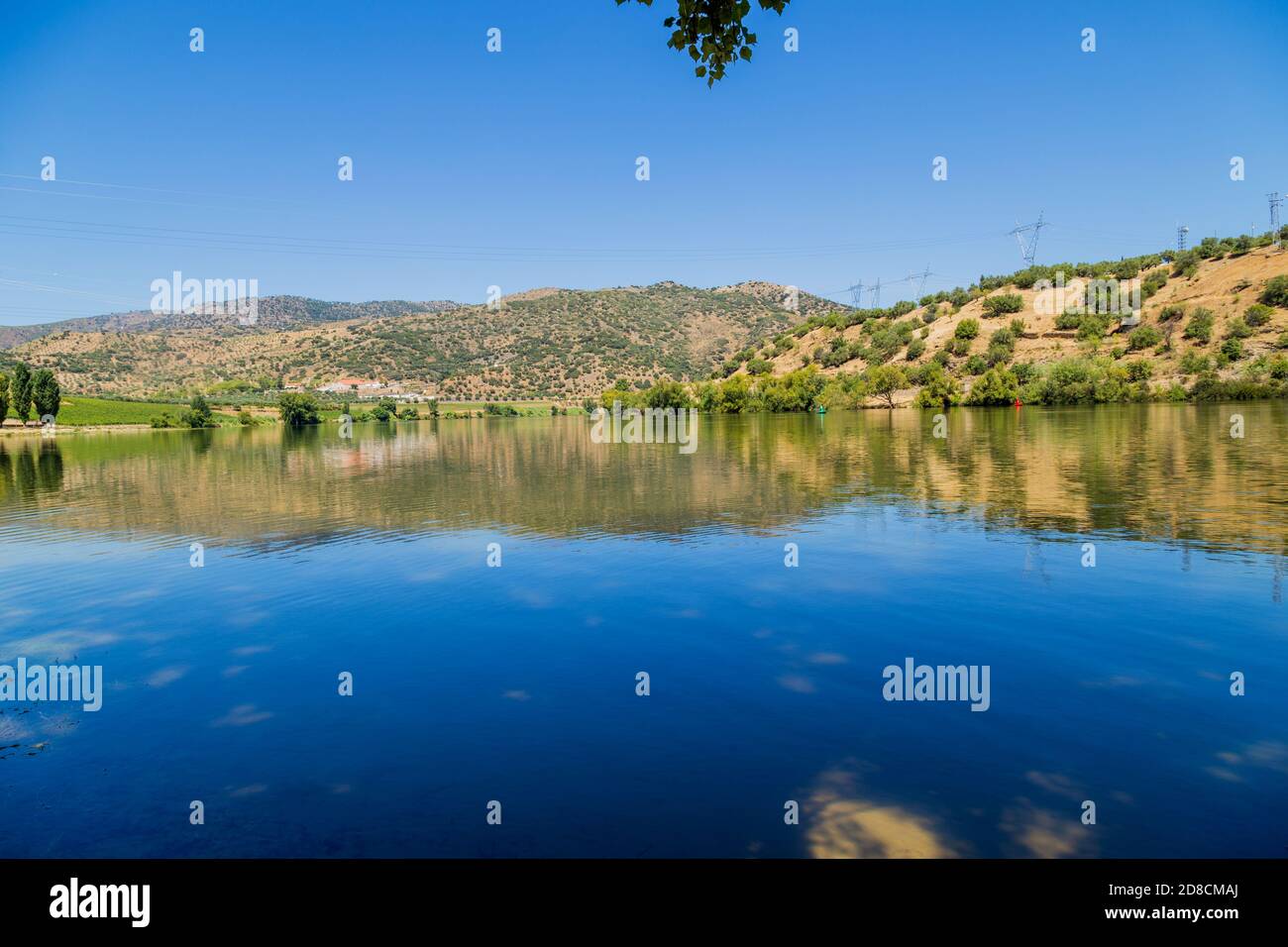 River Douro flowing through the mountains in the north of Portugal ...