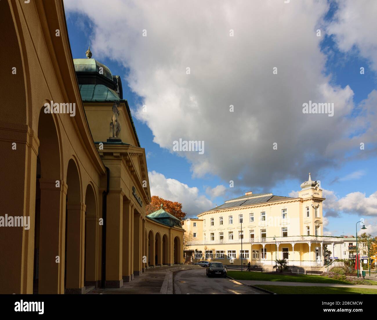 Bad Vöslau: spa Thermalbad (left), hotel Stefanie, Wienerwald, Vienna ...