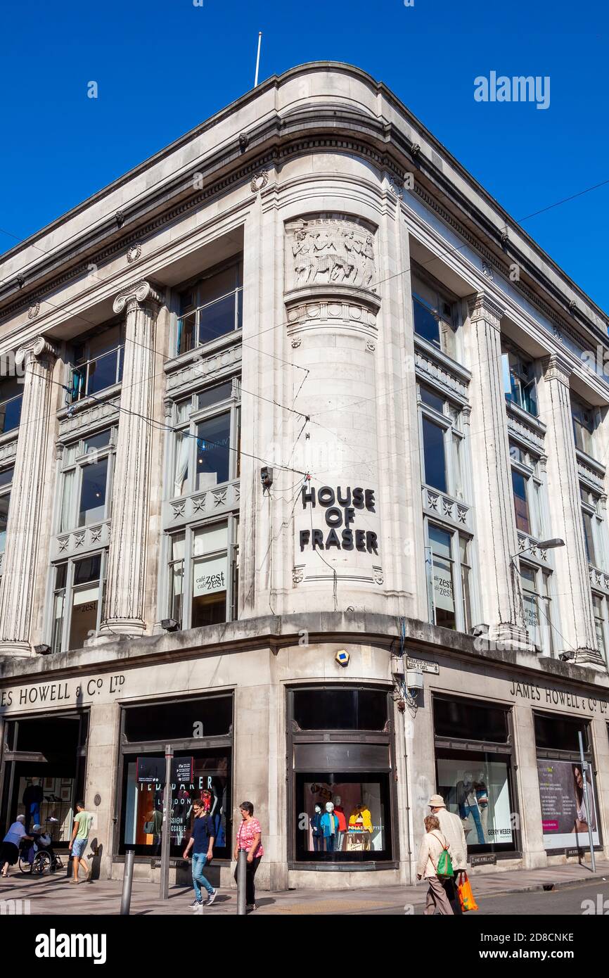 Cardiff, Wales, UK, September 14, 2016 : House of Fraser department ...