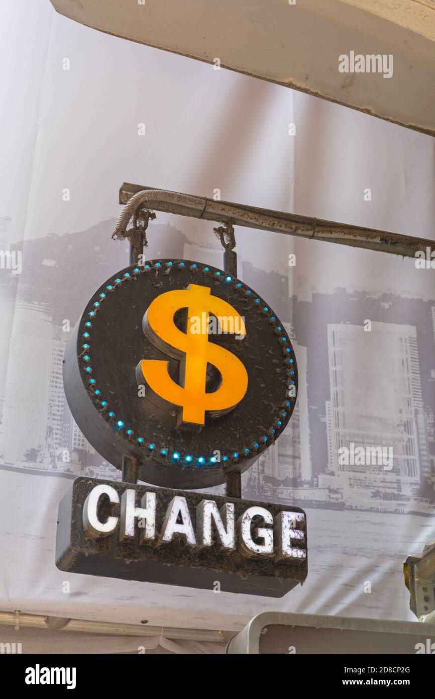Big Dollar Sign and Money Change Office Stock Photo - Alamy