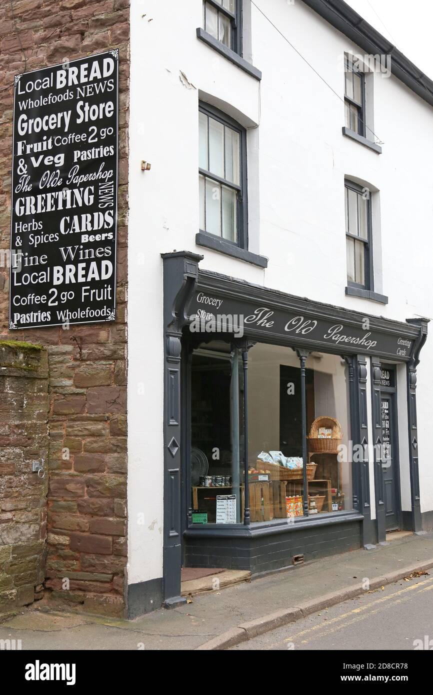 Old Papershop speciality food shop, High Street, Talgarth ...