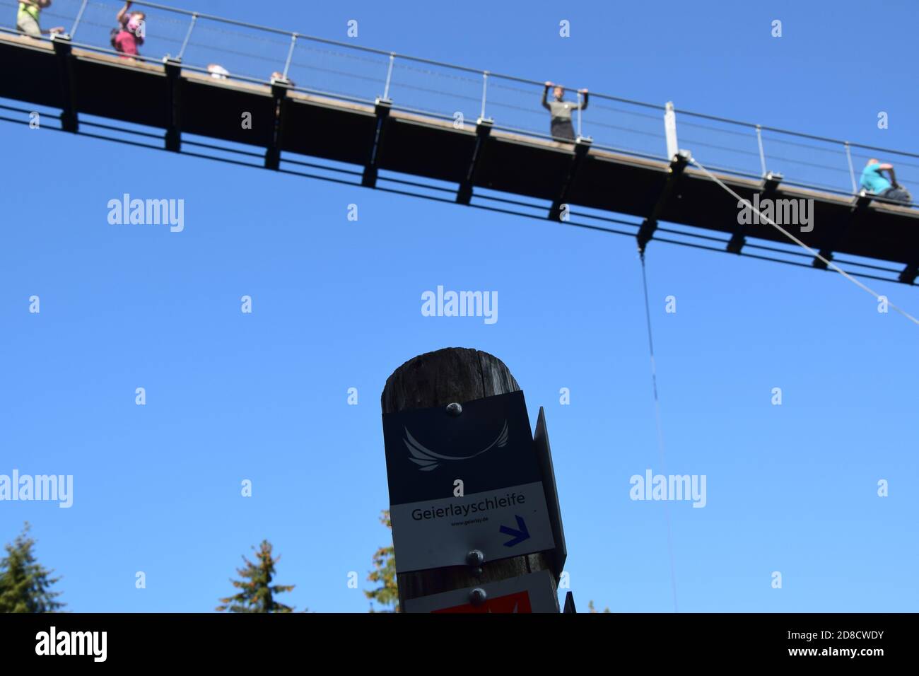 Geierlay - Suspension Bridge in western Germany Stock Photo - Alamy
