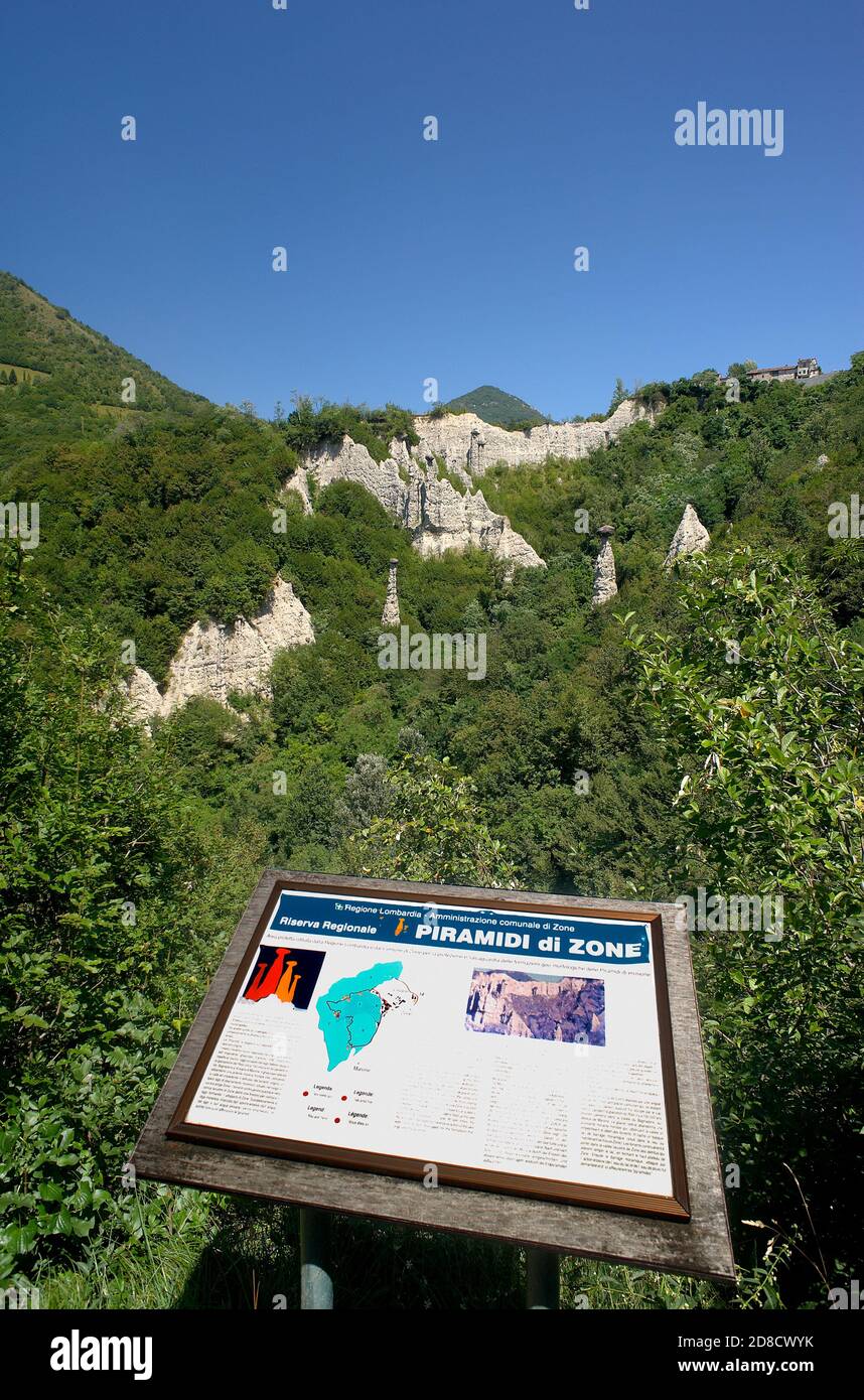 Zone (BS), Italy, NaturalReserve of the Pyramids of zone , the pyramids ...