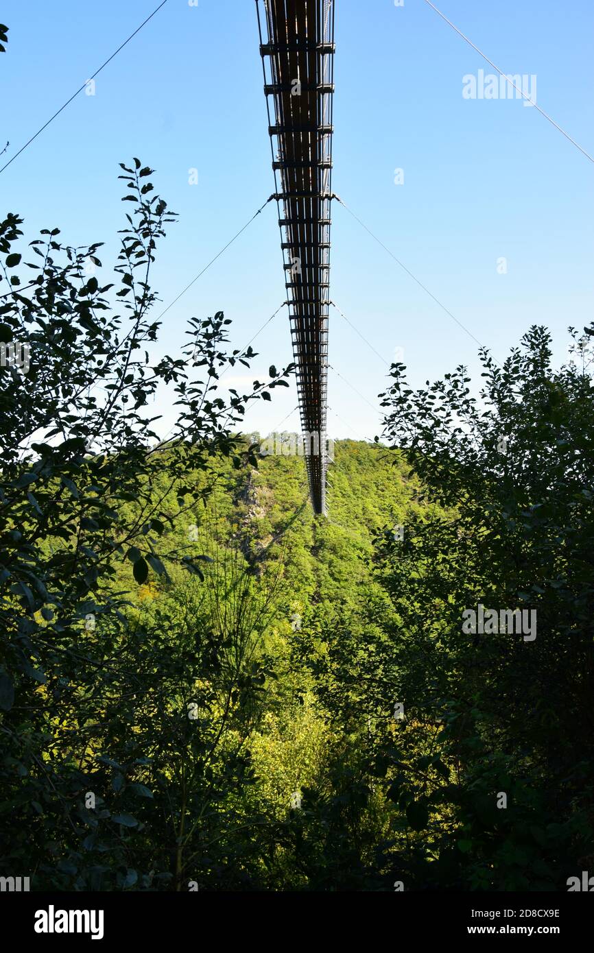 Geierlay - Suspension Bridge in western Germany Stock Photo - Alamy