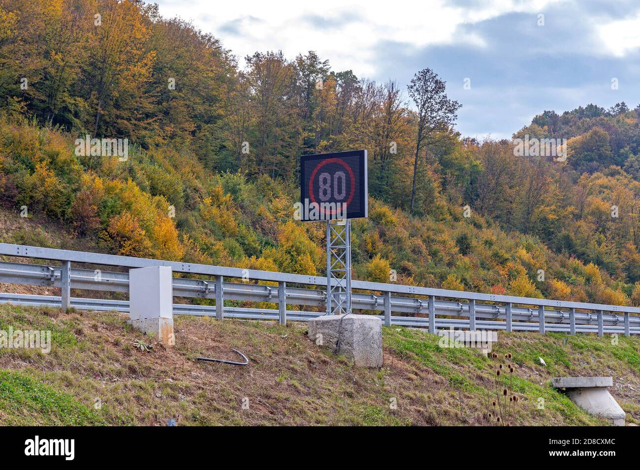Road Sign Led Display at Highway Road Stock Photo - Alamy