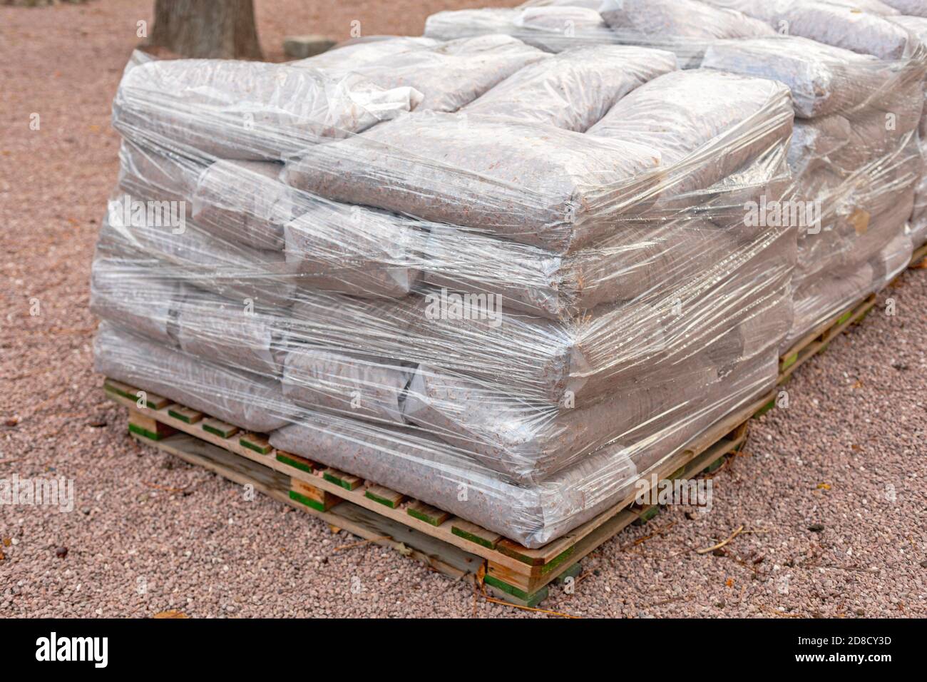 Heavy Material Delivery in Sacks at Pallets Stock Photo - Alamy