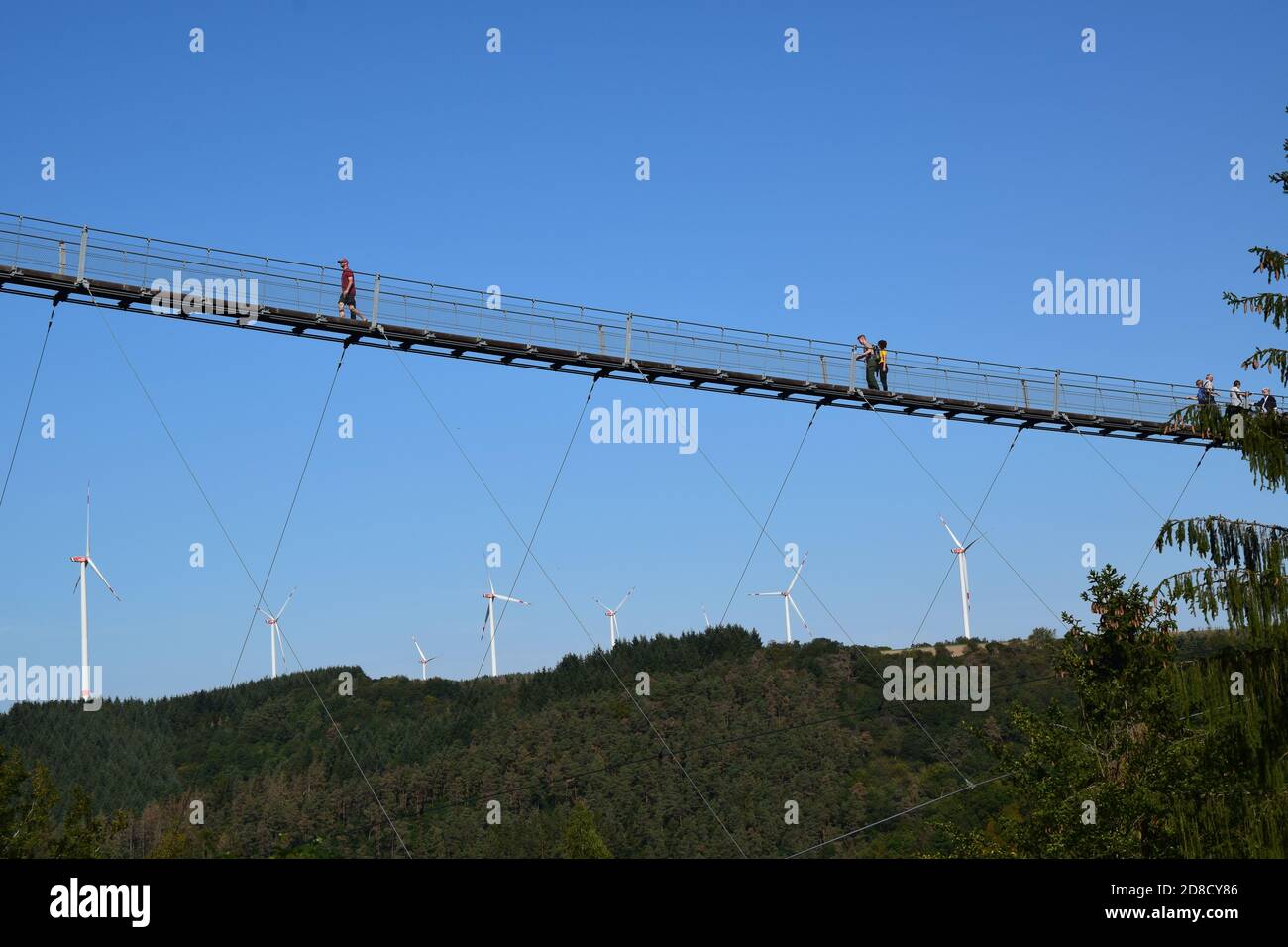 Geierlay - Suspension Bridge in western Germany Stock Photo - Alamy