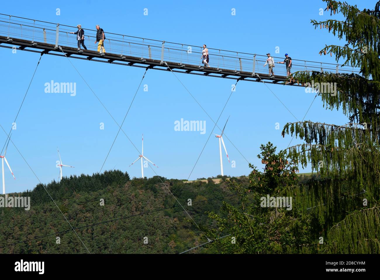 Geierlay - Suspension Bridge in western Germany Stock Photo - Alamy
