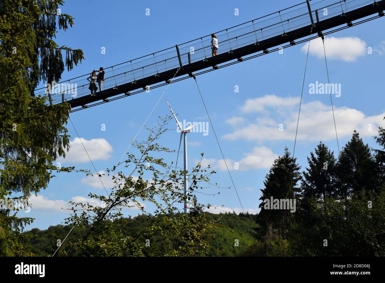 Geierlay - Suspension Bridge in western Germany Stock Photo - Alamy