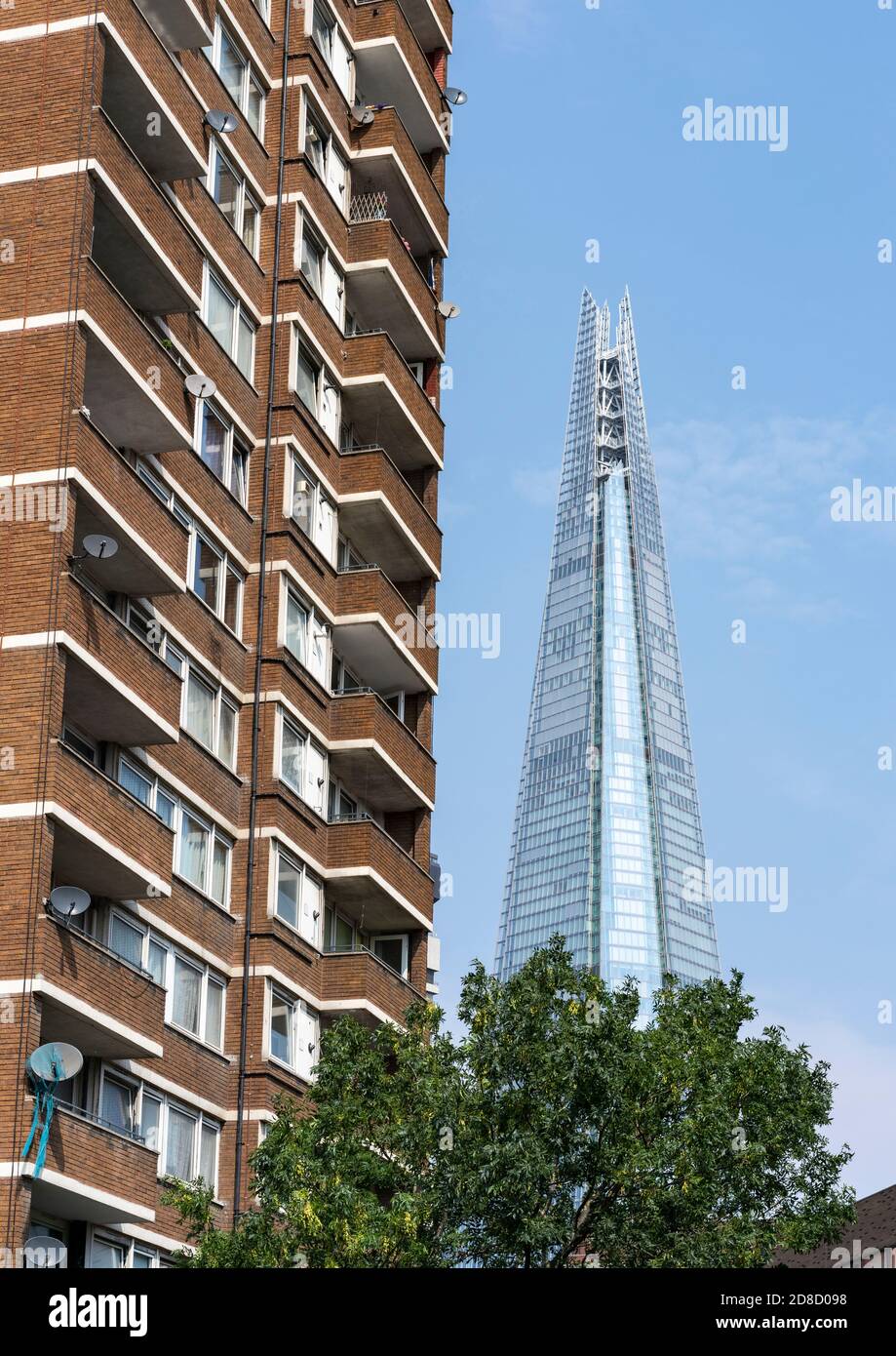 Council Block and Shard Stock Photo - Alamy