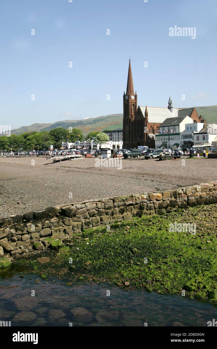 Largs seafront from Cal Mac ferry Stock Photo - Alamy