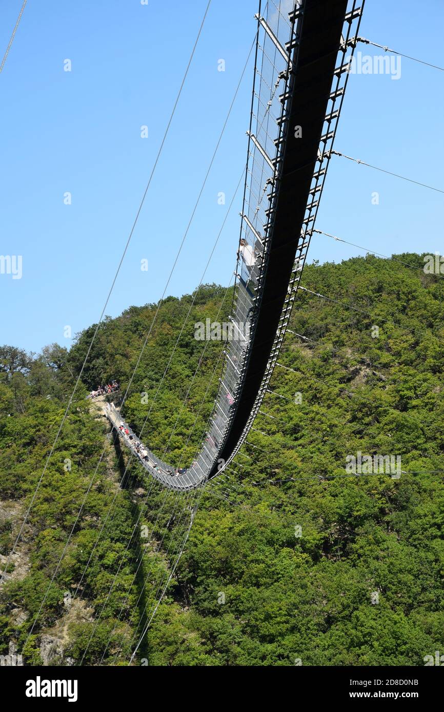 Geierlay - Suspension Bridge in western Germany Stock Photo - Alamy