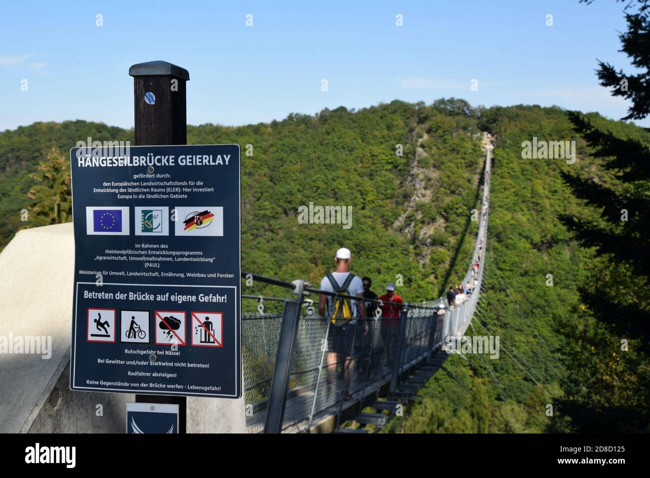 Geierlay - Suspension Bridge in western Germany Stock Photo - Alamy